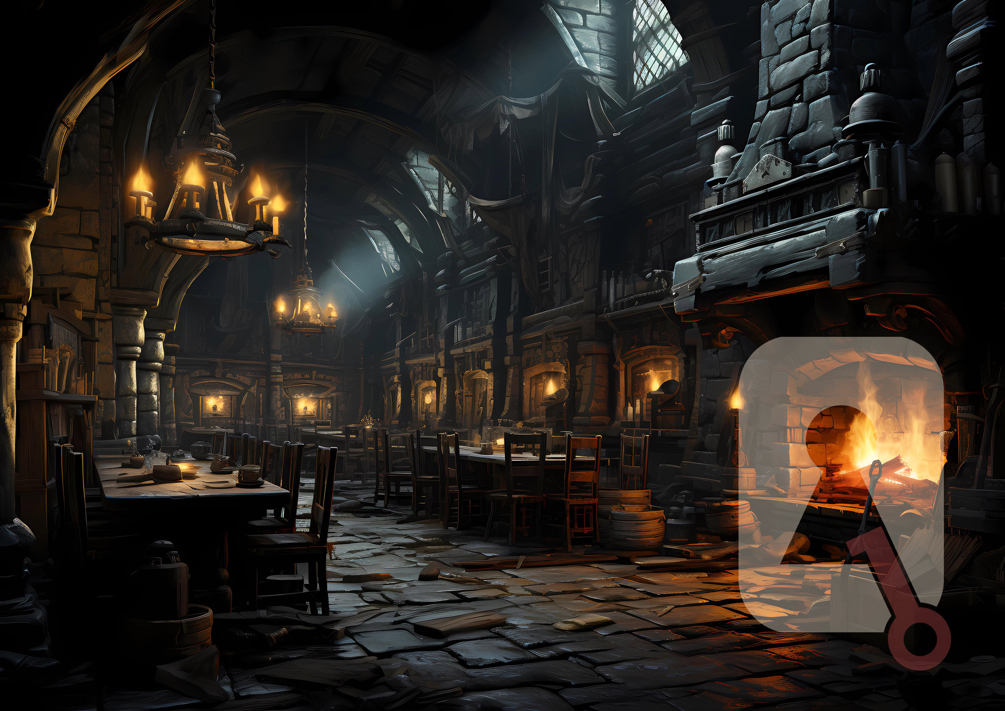 50 Nightmare Castle Interior Portraits Set 1, Dnd Castle Illustrations ...