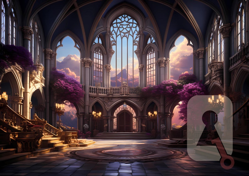 50 Dream Castle Interior Portraits Set 1, Dnd Castle Illustrations ...