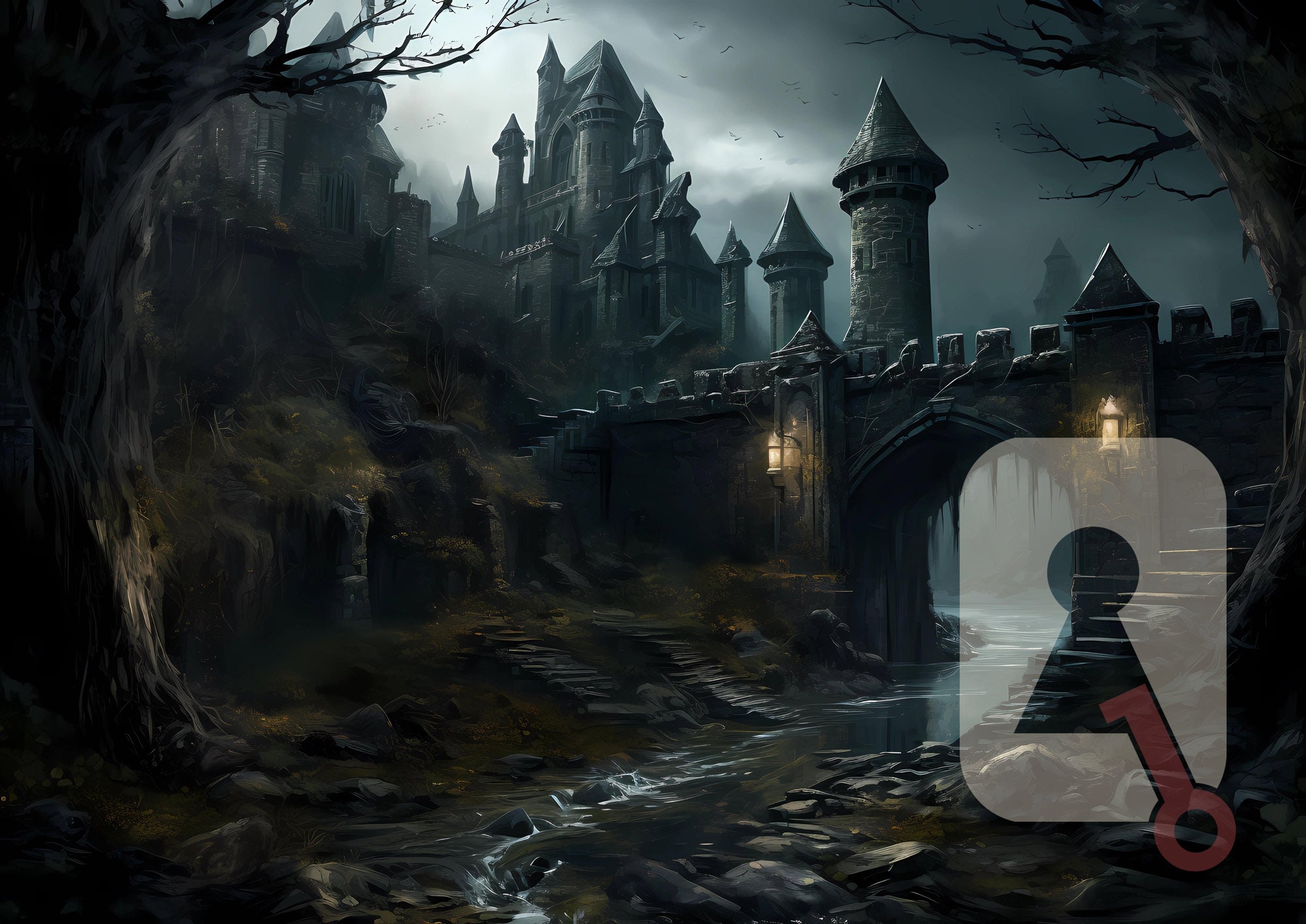 50 Nightmare Castle Portraits Set 1, Dnd Castle Illustrations, Dungeons ...