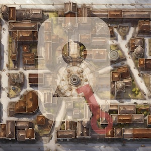 50 Large City Maps Set 1, Dnd City Illustrations, Dungeons and Dragons ...