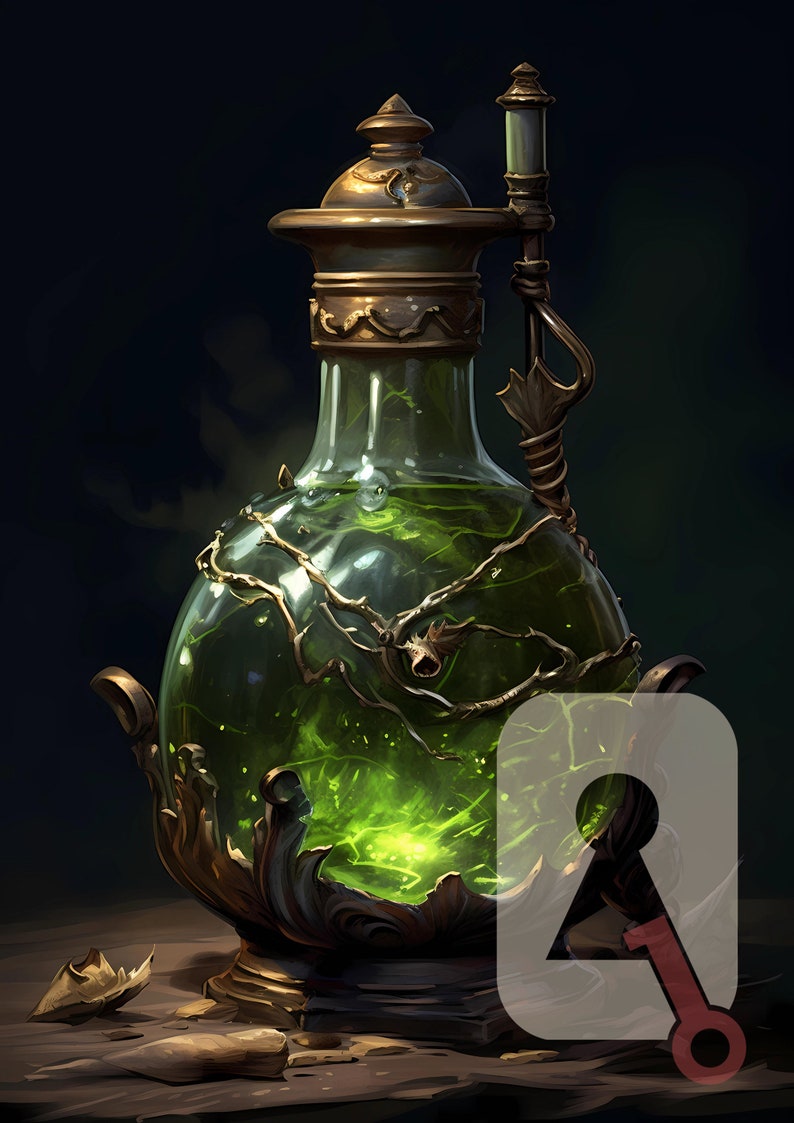 50 Magic Potions Set 1, Dnd Potion Illustrations, Dungeons and Dragons ...