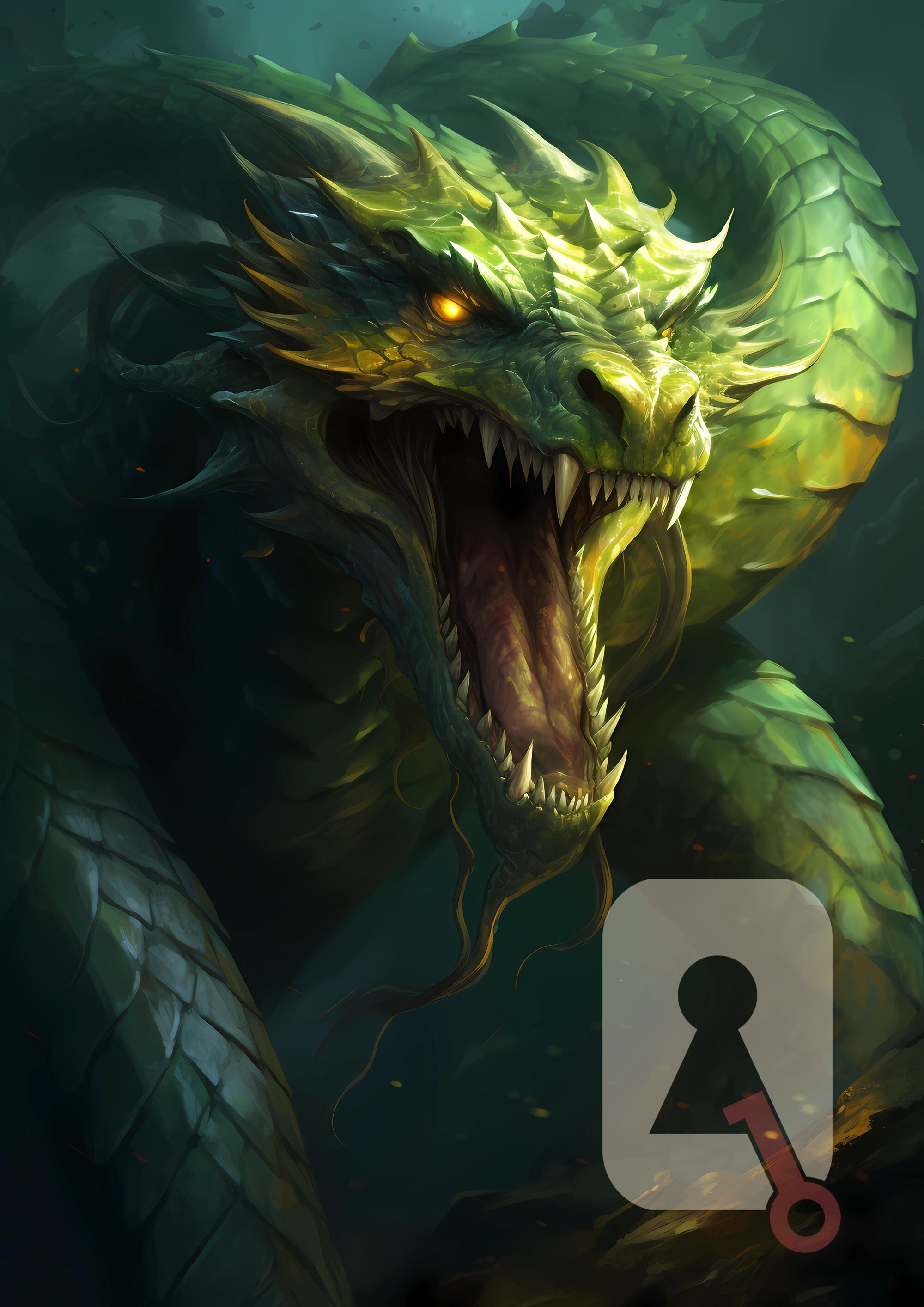 50 Ancient Serpent Portraits Set 1, Dnd Monster Illustrations, Dungeons ...
