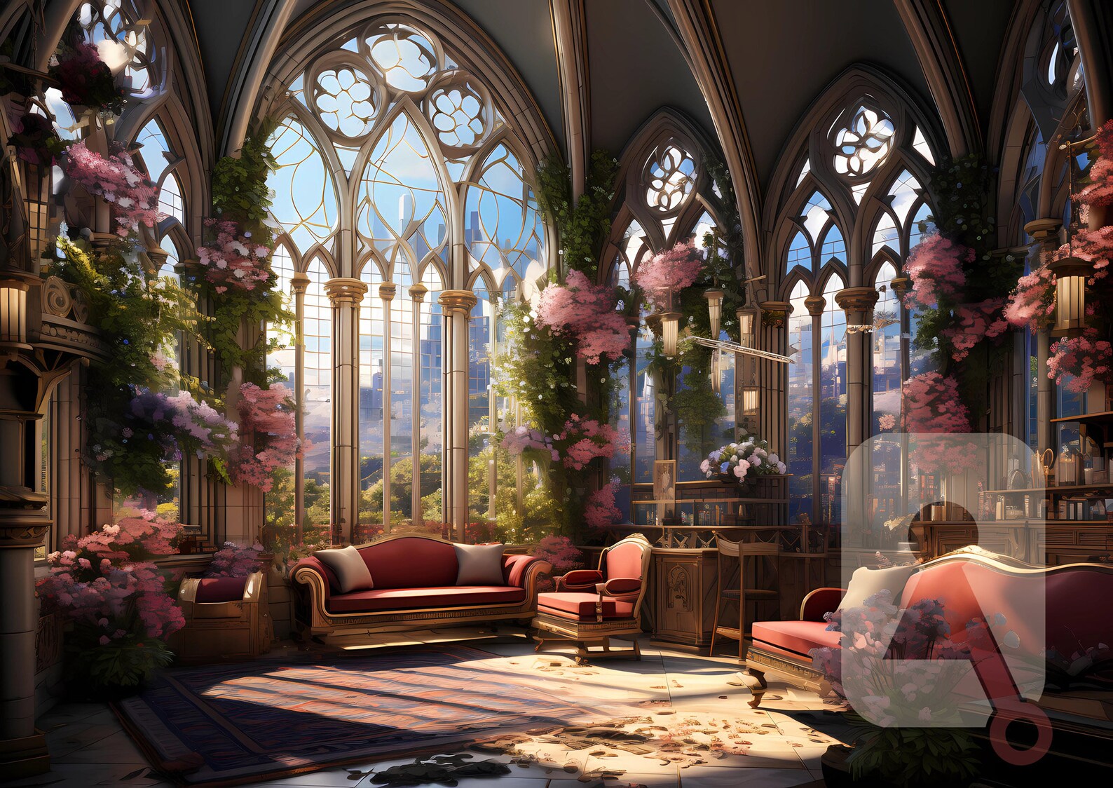 50 Dream Castle Interior Portraits Set 1, Dnd Castle Illustrations ...