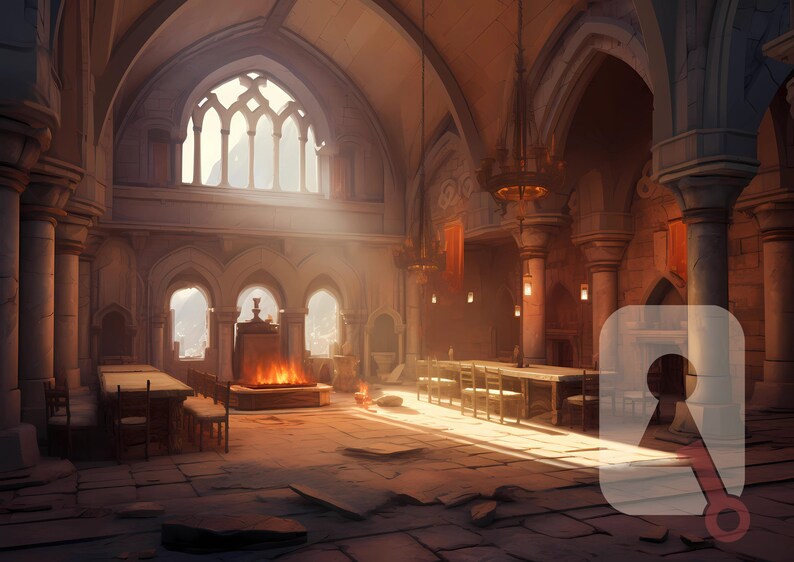 50 Dream Castle Interior Portraits Set 1, Dnd Castle Illustrations ...