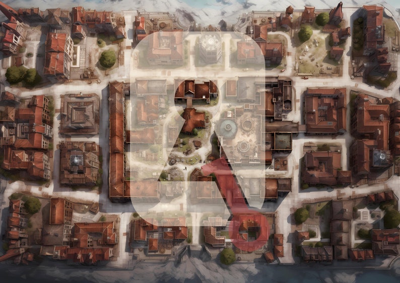 50 Large City Maps Set 1, Dnd City Illustrations, Dungeons and Dragons ...