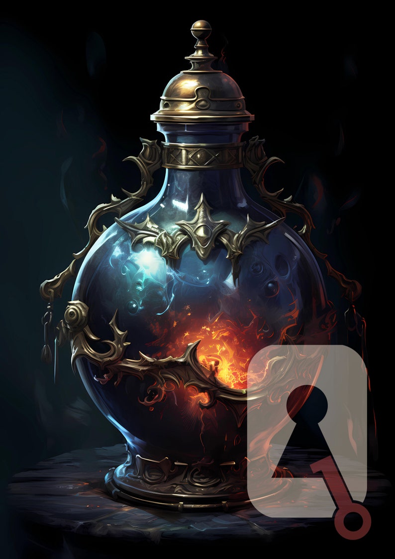50 Magic Potions Set 1, Dnd Potion Illustrations, Dungeons and Dragons ...