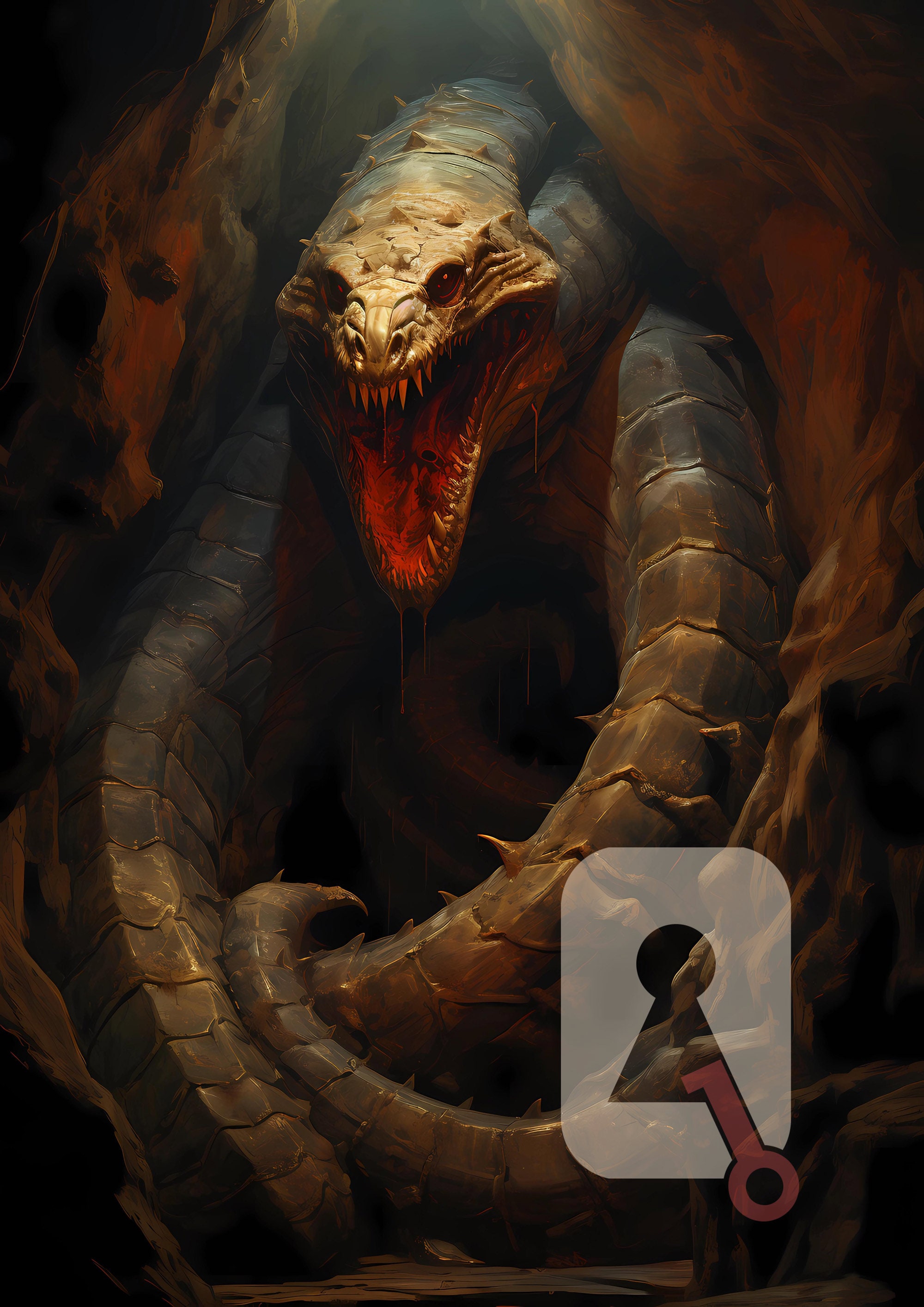 50 Ancient Serpent Portraits Set 1, Dnd Monster Illustrations, Dungeons ...