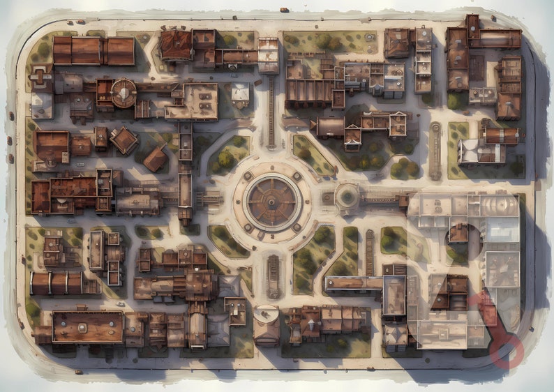 50 Small City Maps Set 1, Dnd City Illustrations, Dungeons and Dragons ...