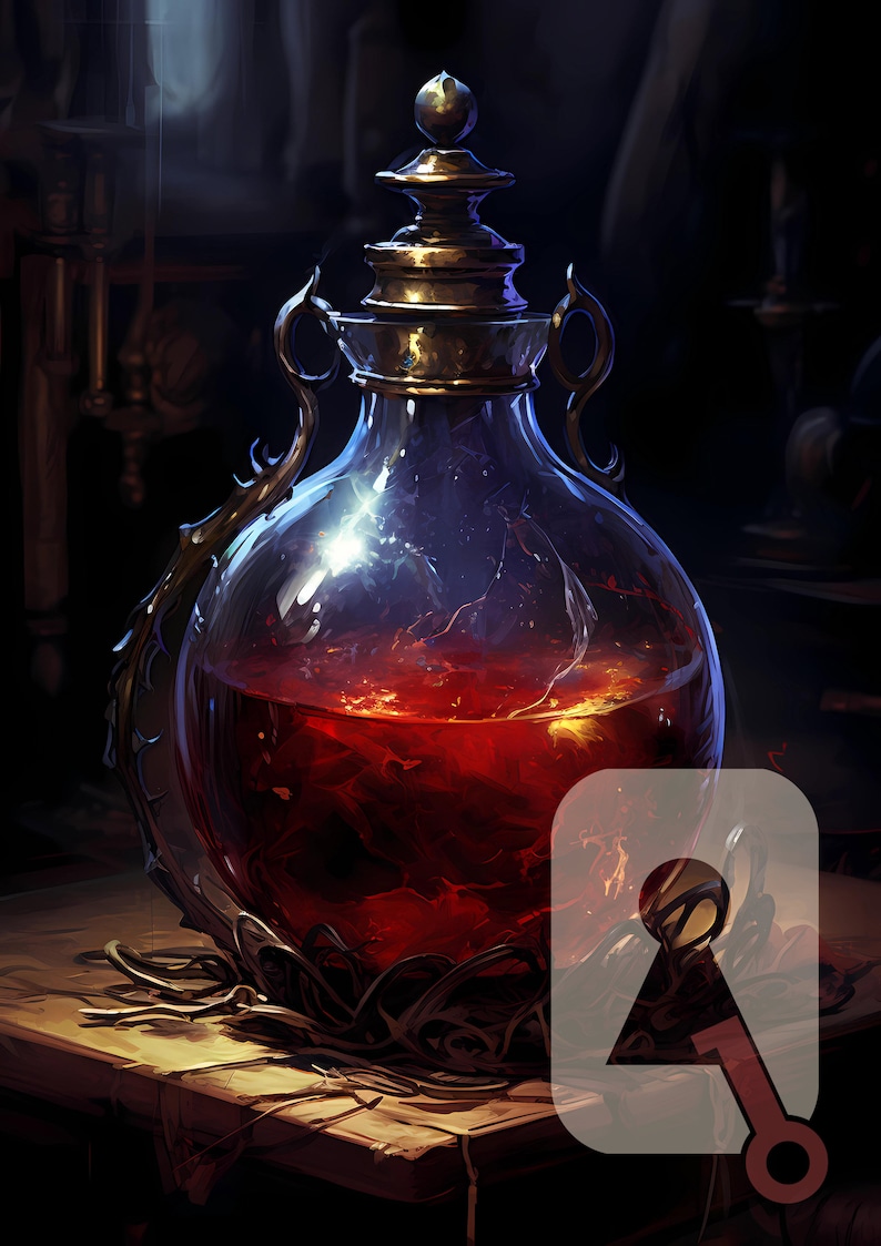 50 Magic Potions Set 1, Dnd Potion Illustrations, Dungeons and Dragons ...