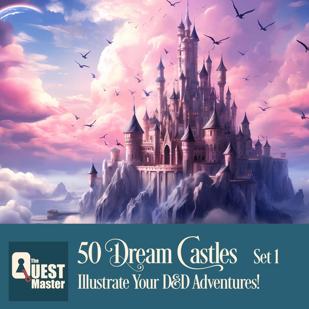 50 Dream Castle Portraits Set 1, Dnd Castle Illustrations, Dungeons and ...