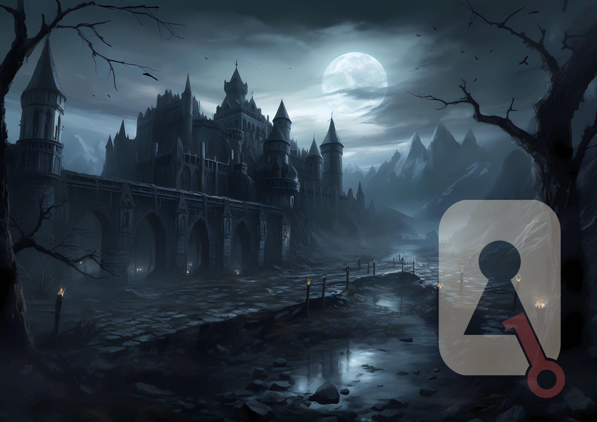 50 Nightmare Castle Portraits Set 1, Dnd Castle Illustrations, Dungeons ...