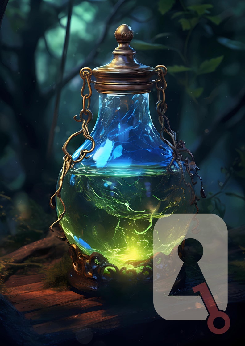 50 Magic Potions Set 1, Dnd Potion Illustrations, Dungeons and Dragons ...