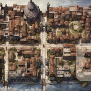 50 Small City Maps Set 1, Dnd City Illustrations, Dungeons and Dragons ...