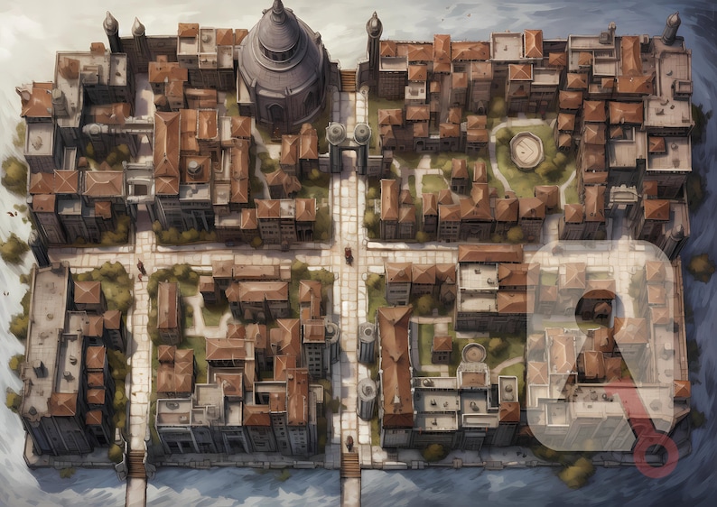 50 Small City Maps Set 1, Dnd City Illustrations, Dungeons and Dragons ...