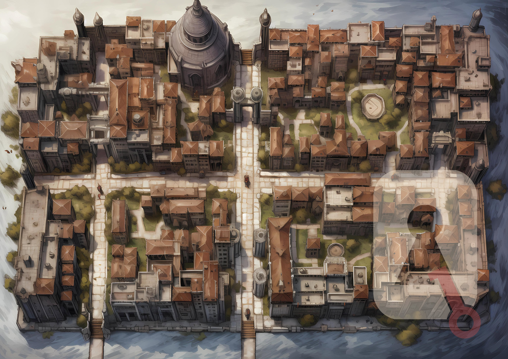 50 Small City Maps Set 1, Dnd City Illustrations, Dungeons and Dragons ...