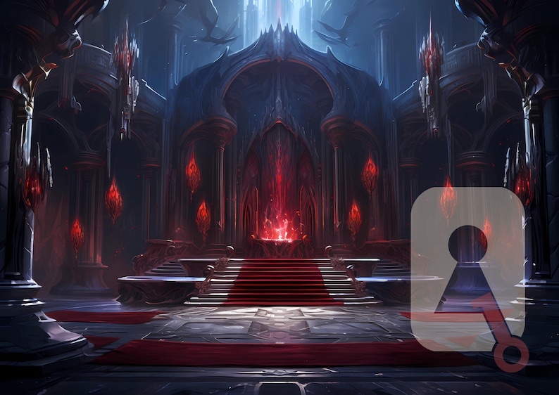 50 Nightmare Castle Interior Portraits Set 1, Dnd Castle Illustrations ...