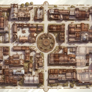 50 Small City Maps Set 1, Dnd City Illustrations, Dungeons and Dragons ...