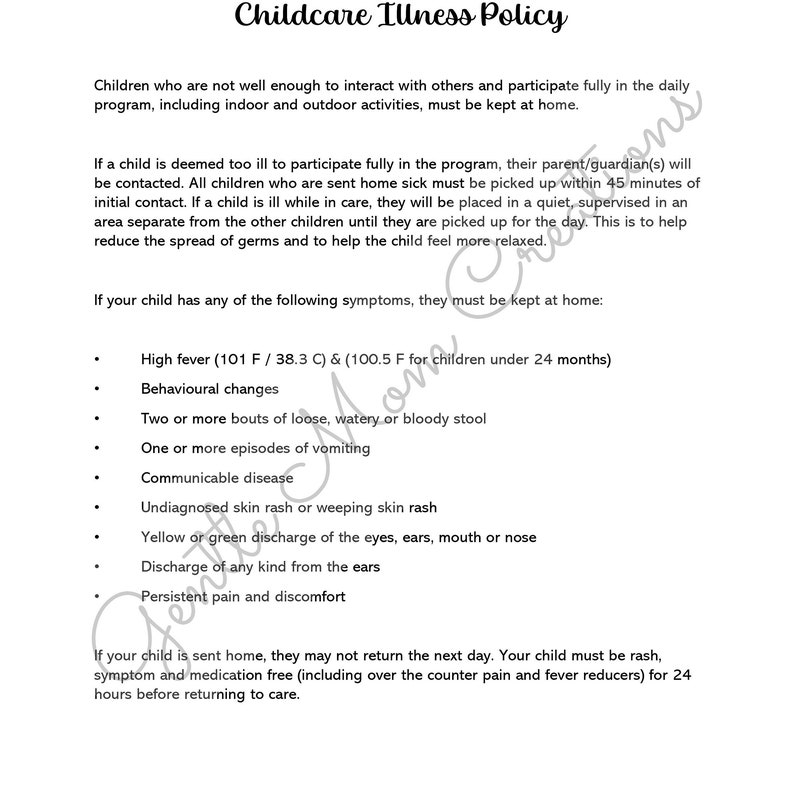 Daycare Posters Custom - Etsy