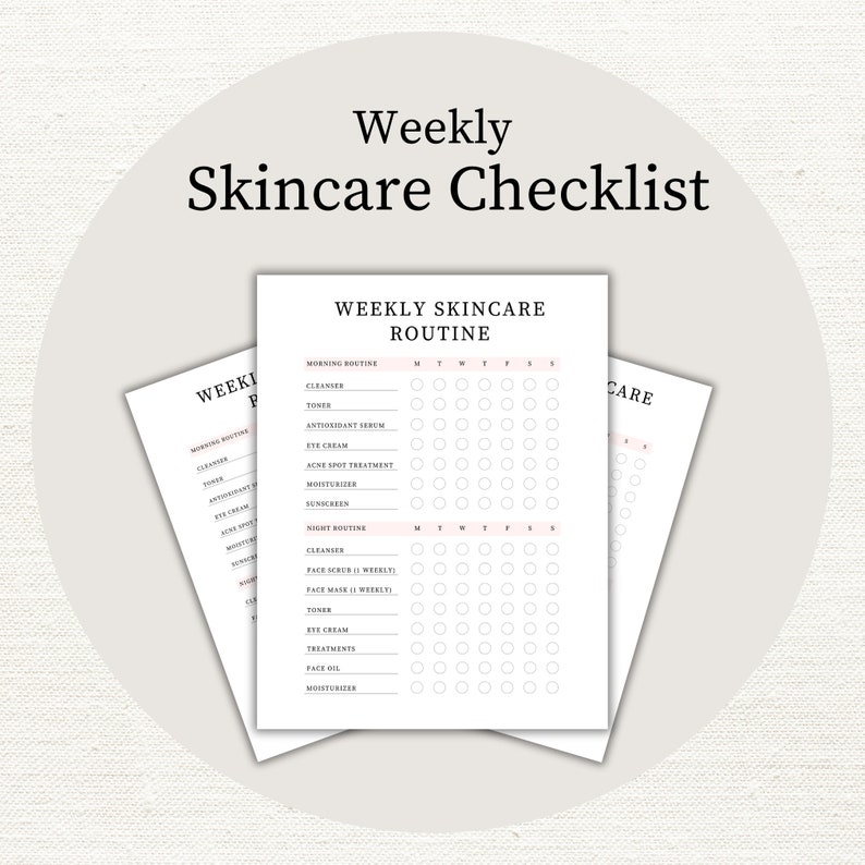 Skincare Routine Checklist | Skincare Routine | Skincare Planner ...