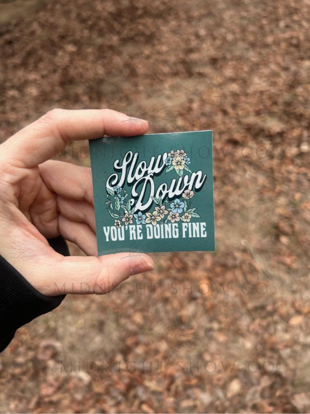 Slow Down Sticker | Floral Flower Sticker | Waterproof Sticker | Vinyl ...