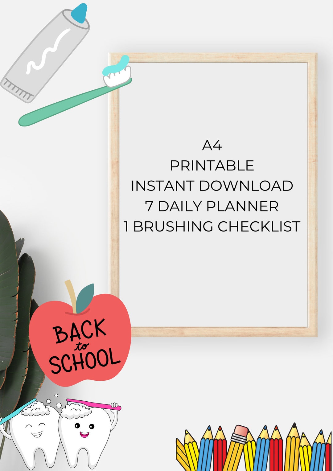 HUGE KID SET Kid Brush Checklist 7 Daily Planners With Different ...