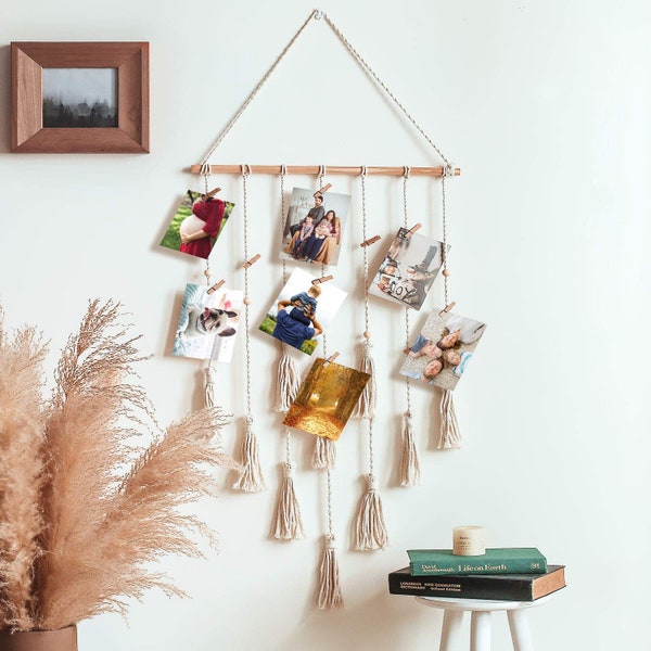 Macrame Photo Hanger - Etsy