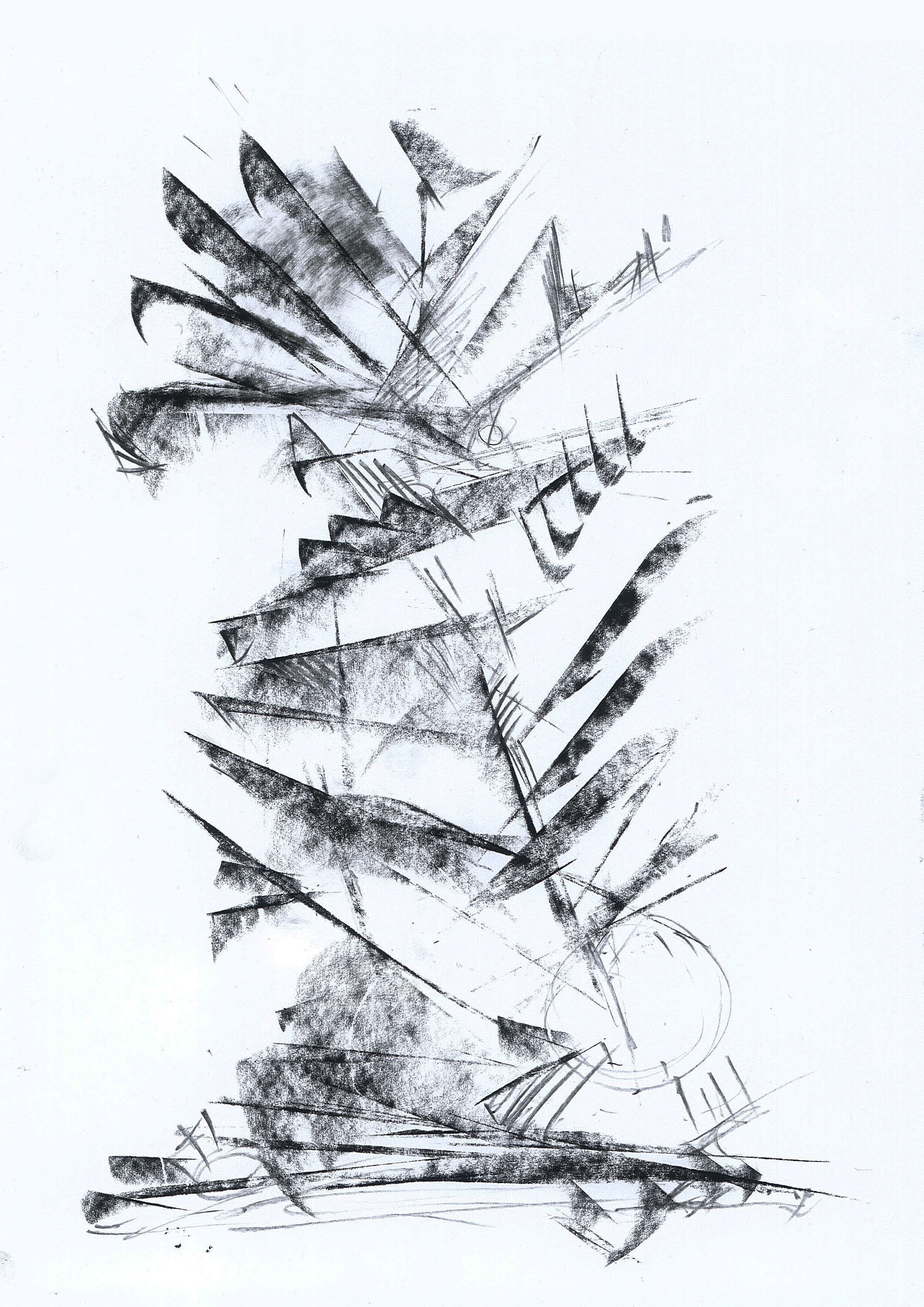 Original Abstract Charcoal Drawing Gallery Wall Art - Etsy