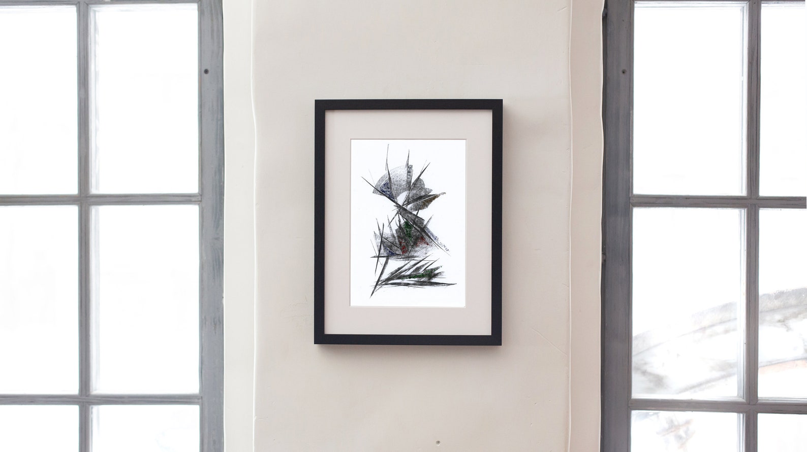 Original Abstract Charcoal Drawing | Gallery Wall Art | Monochrome ...