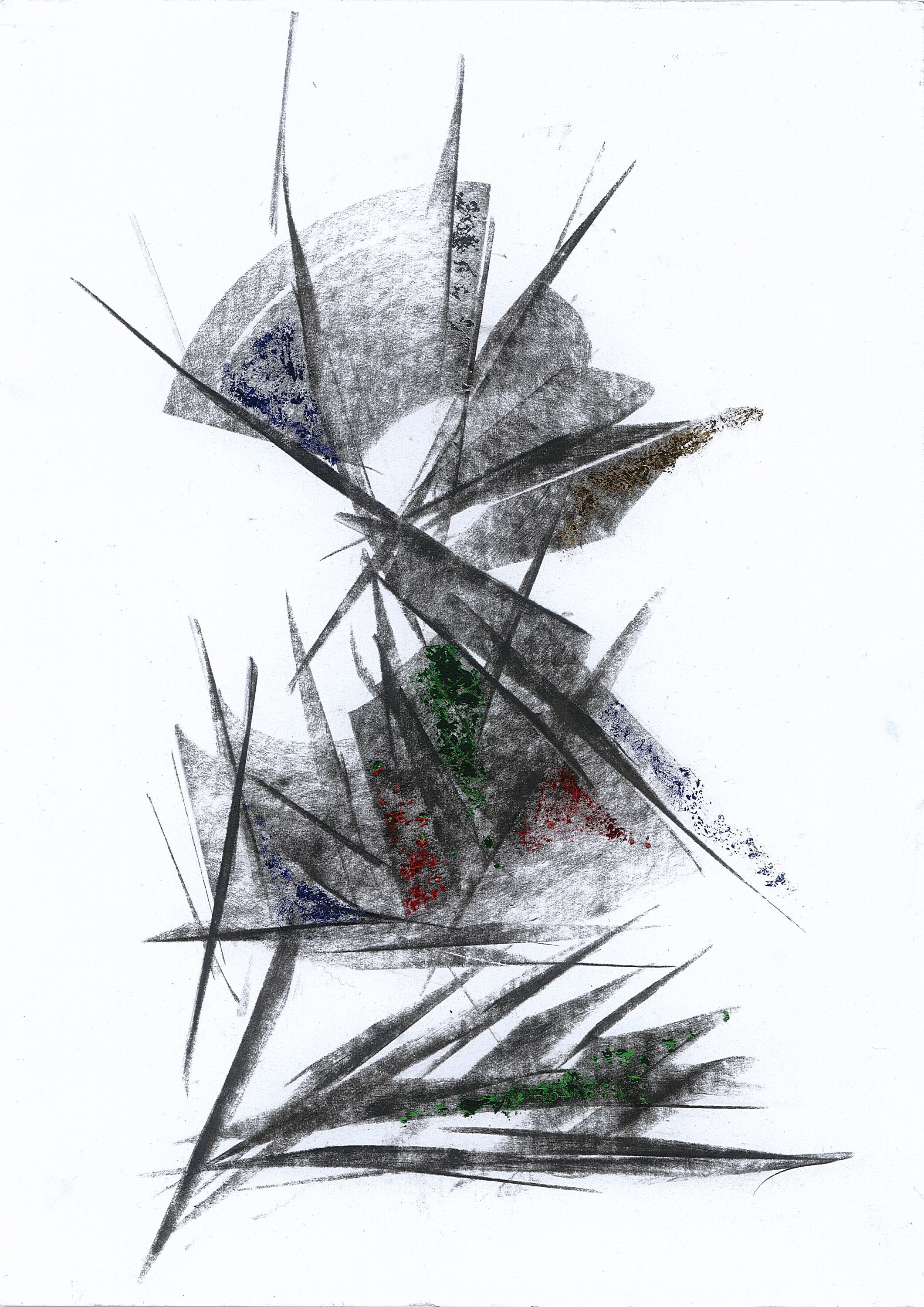 Original Abstract Charcoal Drawing | Gallery Wall Art | Monochrome ...
