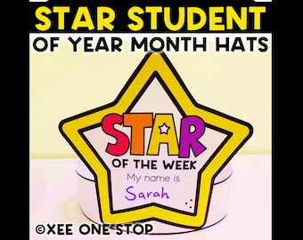 Star Student of the Week Month Year Crowns Hats Craft - Etsy