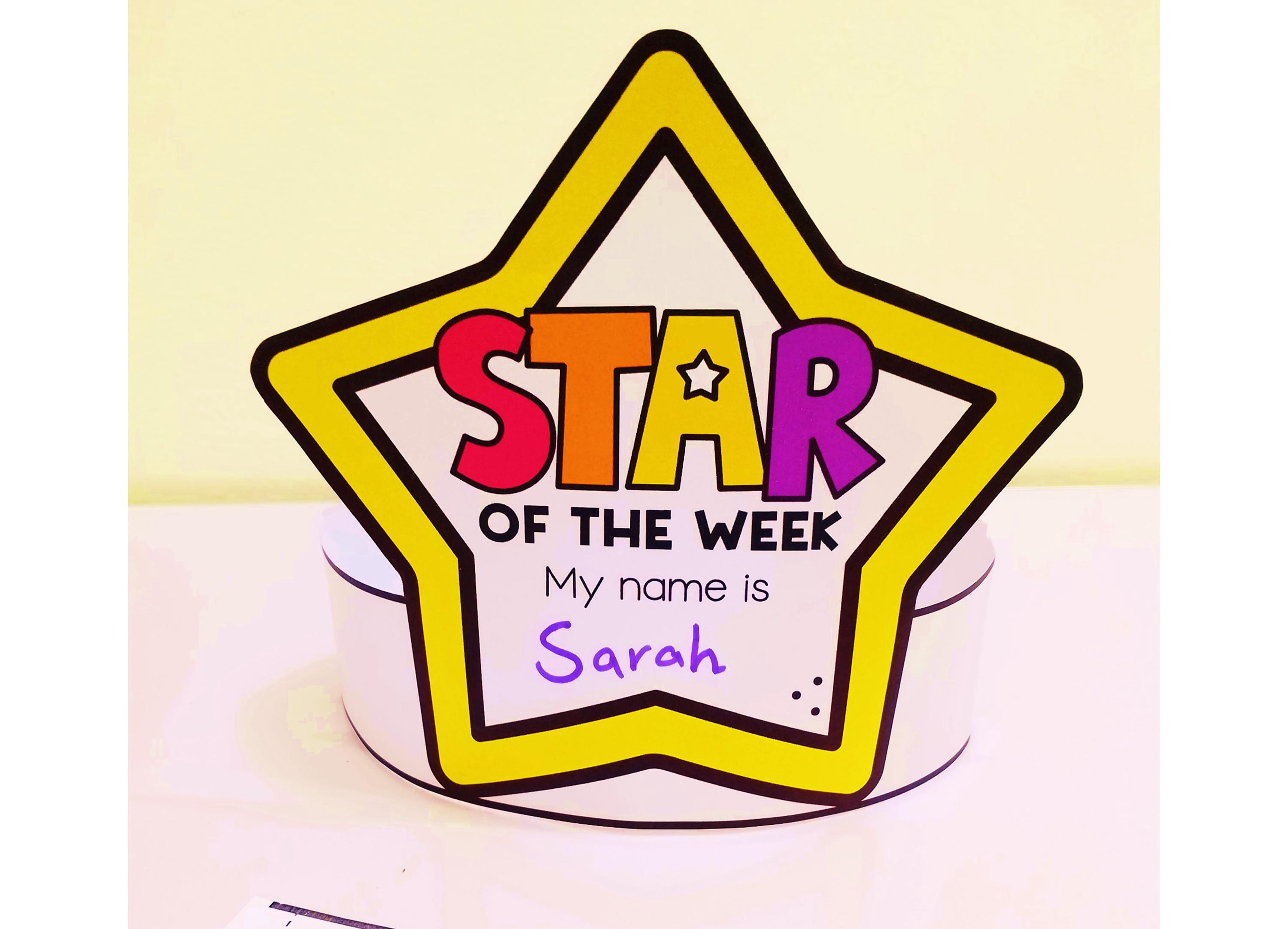 Star Student of the Week Month Year Crowns Hats Craft - Etsy