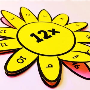 Multiplication Tables Practice Flower Craft 1 to 16 - Etsy