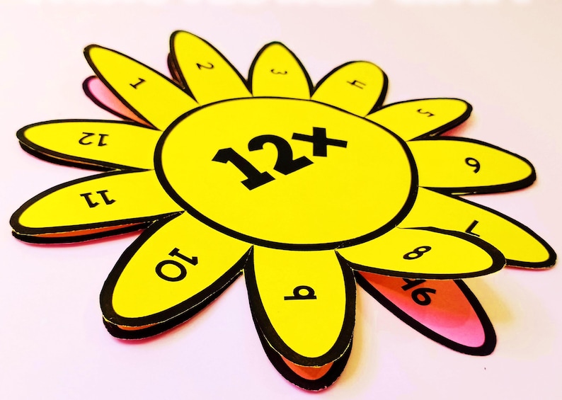 Multiplication Tables Practice Flower Craft 1 to 16 - Etsy