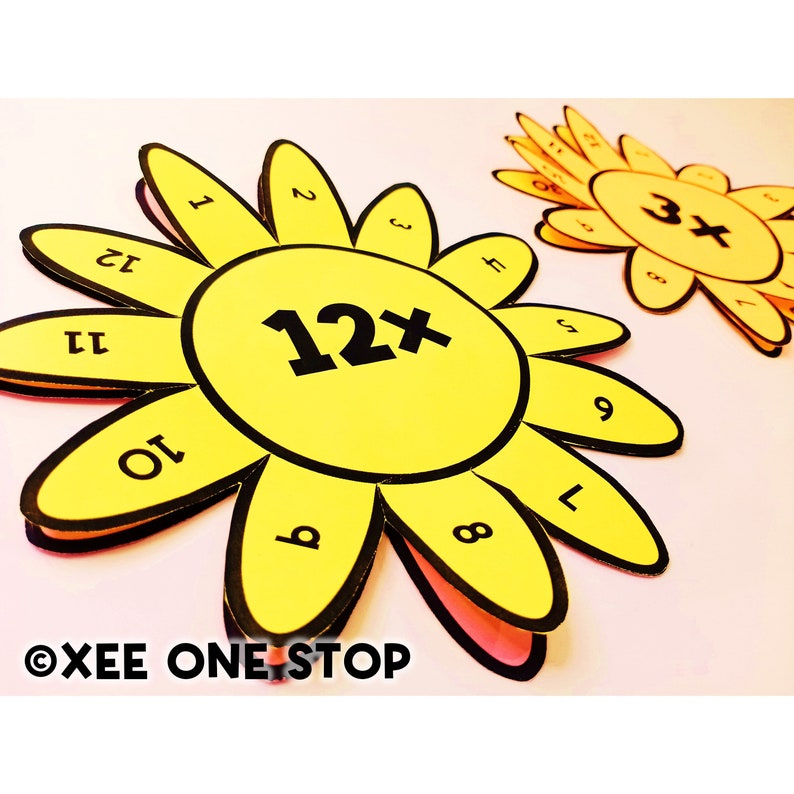 Multiplication Tables Practice Flower Craft 1 to 16 - Etsy