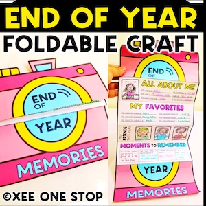 Memory Book Foldable Craft End of the Year Activities Kindergarten 1st ...