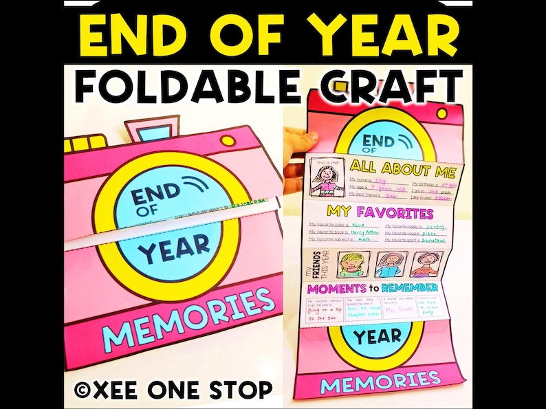Memory Book Foldable Craft End of the Year Activities Kindergarten 1st ...