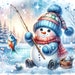 Cute Winter Snowman Clipart Bundle, Watercolor Clip Art Images, 20 High ...