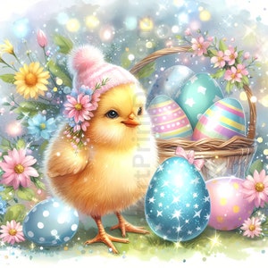 Cute Spring Chicks Clipart Bundle, Watercolor Clip Art Images, 20 High ...