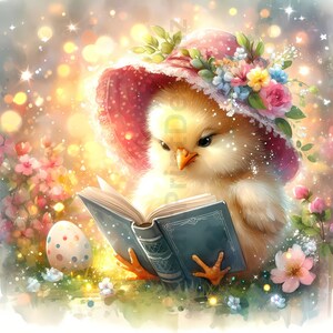 Cute Spring Chicks Clipart Bundle, Watercolor Clip Art Images, 20 High ...