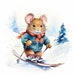 Cute Watercolor Winter Mouse Clipart Bundle, Mice, Winter Activities ...