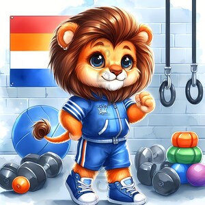 Cute Back to School Lions Clipart Bundle, Watercolor Lion Clip Art ...