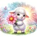 Cute Spring Lamb Clipart Bundle, Watercolor Clip Art Images, 20 High ...