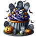 Halloween Cupcakes Clipart Bundle, Watercolor Clip Art Image, High ...