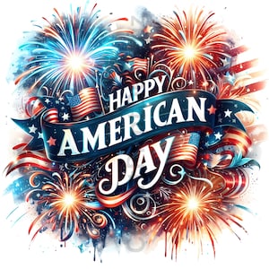 4th July Banners Clipart Bundle, Watercolor Patriotic Happy Files, High ...