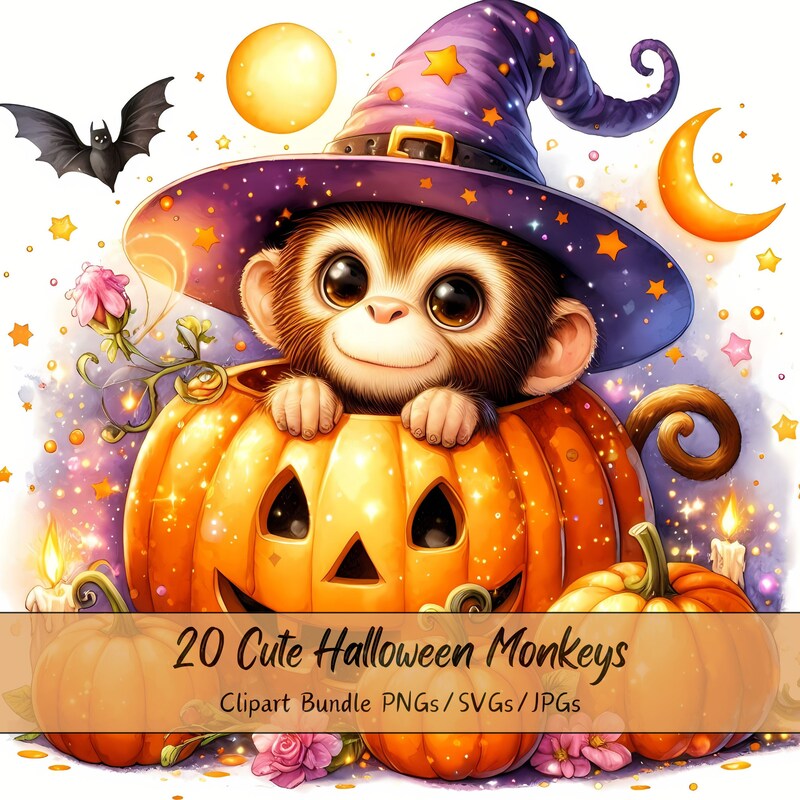 Monkey Clip Art - Etsy
