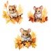 22 Watercolour Fall Animals Bundle, Woodland Animals Clipart, Nursery ...