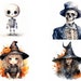 Watercolor Halloween Clipart Cute and Scary Halloween Bundle - Etsy