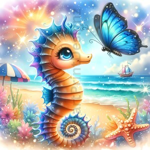 Cute Summer Animals and Butterflies Clipart Bundle, Watercolor Clip Art ...