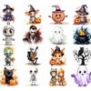 Cute Halloween Ducks Clipart Bundle, Watercolor Duck Clip Art Images ...
