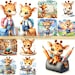 Cute Back to School Giraffes Clipart Bundle, Watercolor Giraffe Clip ...
